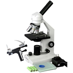 Buy AmScope M200C-MS-LED-E1, Monocular Microscope 40X-1000X 1MP Camera ...