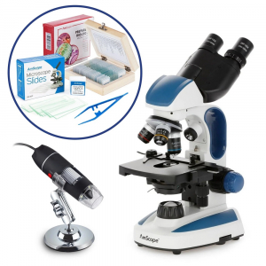 Buy AmScope VB-B110C-SLVR, Premium Bundles Binocular Microscope - Prime ...