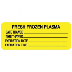 Buy Marketlab 102064, Yellow 2.25" x 0.875" Label "Fresh Frozen Plasma ...
