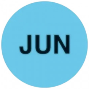 Buy Marketlab 102568, Light Blue 1" Lot Signal Label, Month "JUN ...