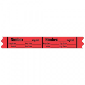 Buy Marketlab 10257, Muscle Relaxant Medication Label Tape "Nimbex _mg ...