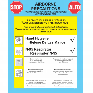 Buy Marketlab 14904, "Airborne" Patient Room Precautions Label - Prime ...