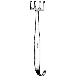 Buy Sklar 60-2028, Freeman Abdominal Retractor, 4 Inline Prongs, 1-1/2 ...