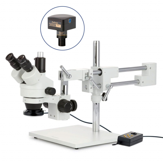 Buy AmScope SM-4T-144A-M, SM-4 Series Trinocular Microscope w/1.3MP ...