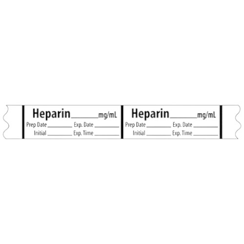 Buy Marketlab 10320, Miscellaneous Medication Label Tape "Heparin _mg ...