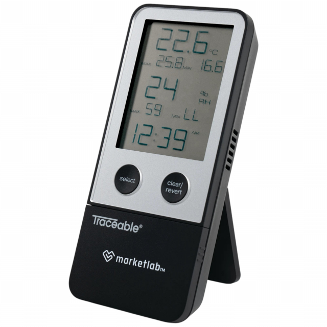 Buy Marketlab 108296, Traceable Thermohygrometer with Clock - Prime Lab Med