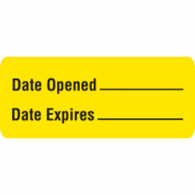 Buy Marketlab 7839, Reagent Labels "Date Opened Date Expires" Yellow ...