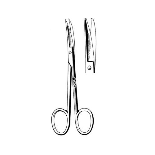 Buy Sklar 47-1075, Wagner 4-1/2" Curved Scissors with Blunt/Blunt Tips ...