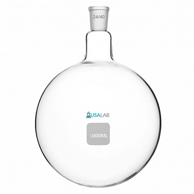Buy USA Lab RBF5L1N, 5000mL 5L Round Bottom Receiving Flask 1 Neck 24/40 - Prime Lab Med
